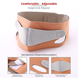 Face Slimming Strap Reusable Double Chin Reducer Adjustable Antiaging Face Lift Extra Grip Anti-wrinkle Face Slimmer V Line Face Lifting Mask Chin Strap - Orange