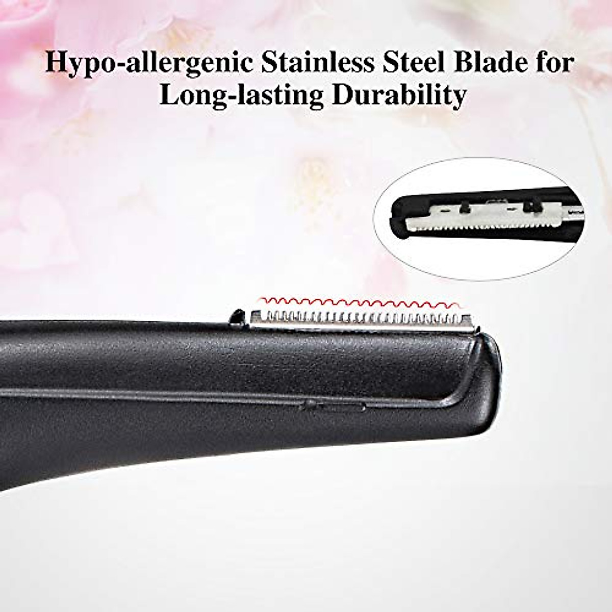 Electric Eyebrow Trimmer Eyebrow Hair Remover Portable Eyebrow Epilator with Two Eyebrow Combs Stainless Steel Blade for Women and Men