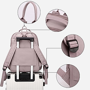 Backpack Purse for Women Casual Nylon Backpack Mutiple Pockets Travel Work Daypacks Blue