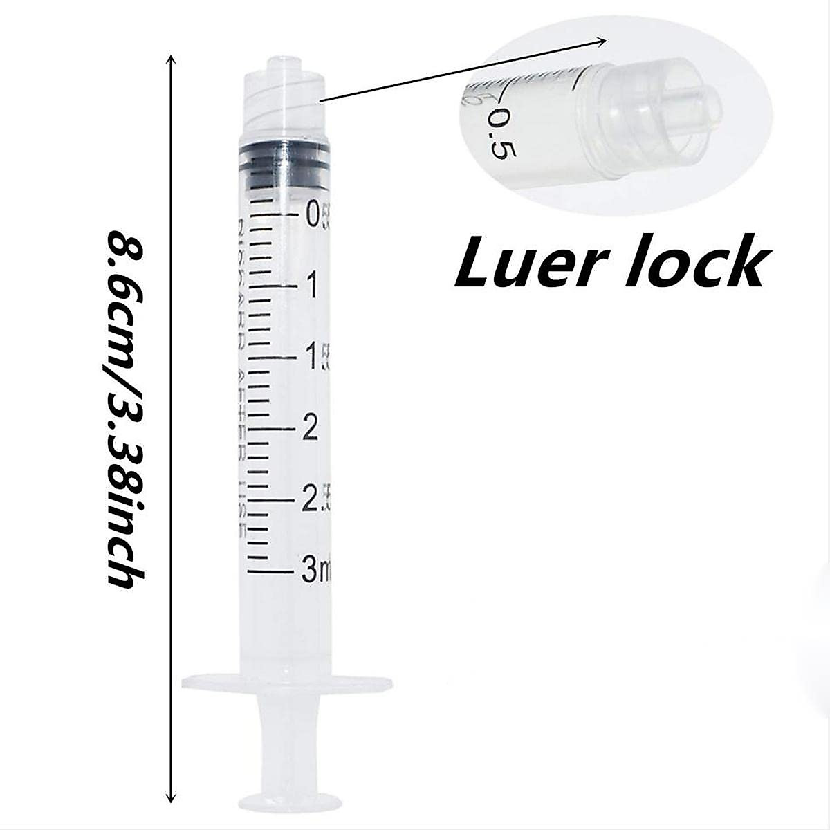 Dispensers Applicator Syringes Set, 5 Pack 3ml Dispensing Syringes With Dispensing Needles and Caps for DIY Quilling, Acrylic Painting, Oiler Bottle, Craft, Artwork Hobbies