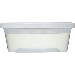 Mr. Miracle Deli Containers with Lids - 15 Pack of 8 oz Clear Airtight Reusable Plastic Food and Multi-Purpose Containers - Microwave, Freezer, and Dishwasher Safe