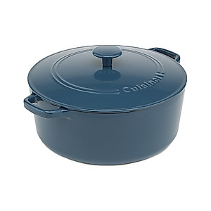 Cuisinart Chef's Classic Enameled Cast Iron Round Covered Casserole (Provencial Blue, 7- Quart)