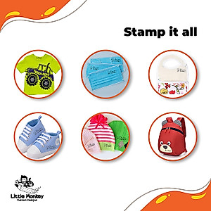 Custom Name Stamp, Name Stamp for Clothing Kids, Personalized Stamps, Clothing Stamp for Kids Clothes, Name Stamps Self Inking Personalized, 32 Designs to Choose