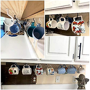 WaterLuu 20 Pack 2.9 Inch Ceiling Hooks,Plant Hooks, Vinyl Coated Screw-in Wall Hooks, Plant Hooks, Kitchen Hooks, Cup Hooks Great for Indoor & Outdoor Use (20 White)