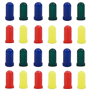 XPT01 100pcs Blue/ Red /Yellow /Green Caps / Covers for 3mm Grain of Wheat Bulbs LEDs for Model Train Layout New