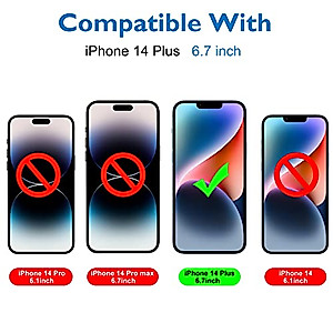 Esanik [3+2 Pack] Privacy Screen Protector for iPhone 14 Plus 6.7" Anti-Spy Tempered Glass + Camera Lens Protector, Installation Frame, 9H Hardness, Case Friendly, Easy Installation, Bubble Free
