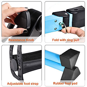 IPKIG Under Desk Bike Pedal Exerciser for Arm/Leg Fitness Folding Mini Exercise Bike Portable Home Desk Cycle (Blue)