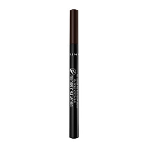 Rimmel London Brow This Way Eyebrow Pencil, Highly Pigmented, Long-Wearing, Easy to Apply, 004, Dark Brown, 0.03oz