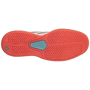 adidas Women's AvaFlash Tennis Shoe, White/Silver Metallic, 10