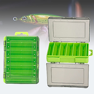 Grebest Fishing Lure Box,Fishing Box Storage Double-Sided Fishing Tackle Box Lure Bait Hook Accessories Storage Organizer for Angling Outdoor Fishing Orange One Size