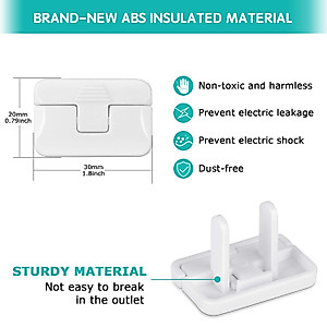 Outlet Covers Baby Proofing (40 Pack) with Hidden Pull Handle Outlet Plug Covers Prevent Electric Shock Hazard Outlet Protector Difficult for Kids to Remove Child Proof Outlet Covers