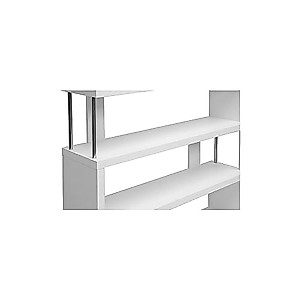 Baxton Studio Barnes 75.5-inch H 6-Shelf Bookcase, White (97-4834-HiT)