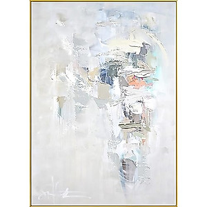 Oil Painting Modern Handmade Palette Knife Classical Flowers Oil Painting Wall Decorative No Frame Textured Canvas Wall Art Home,31inx47in,No Frame