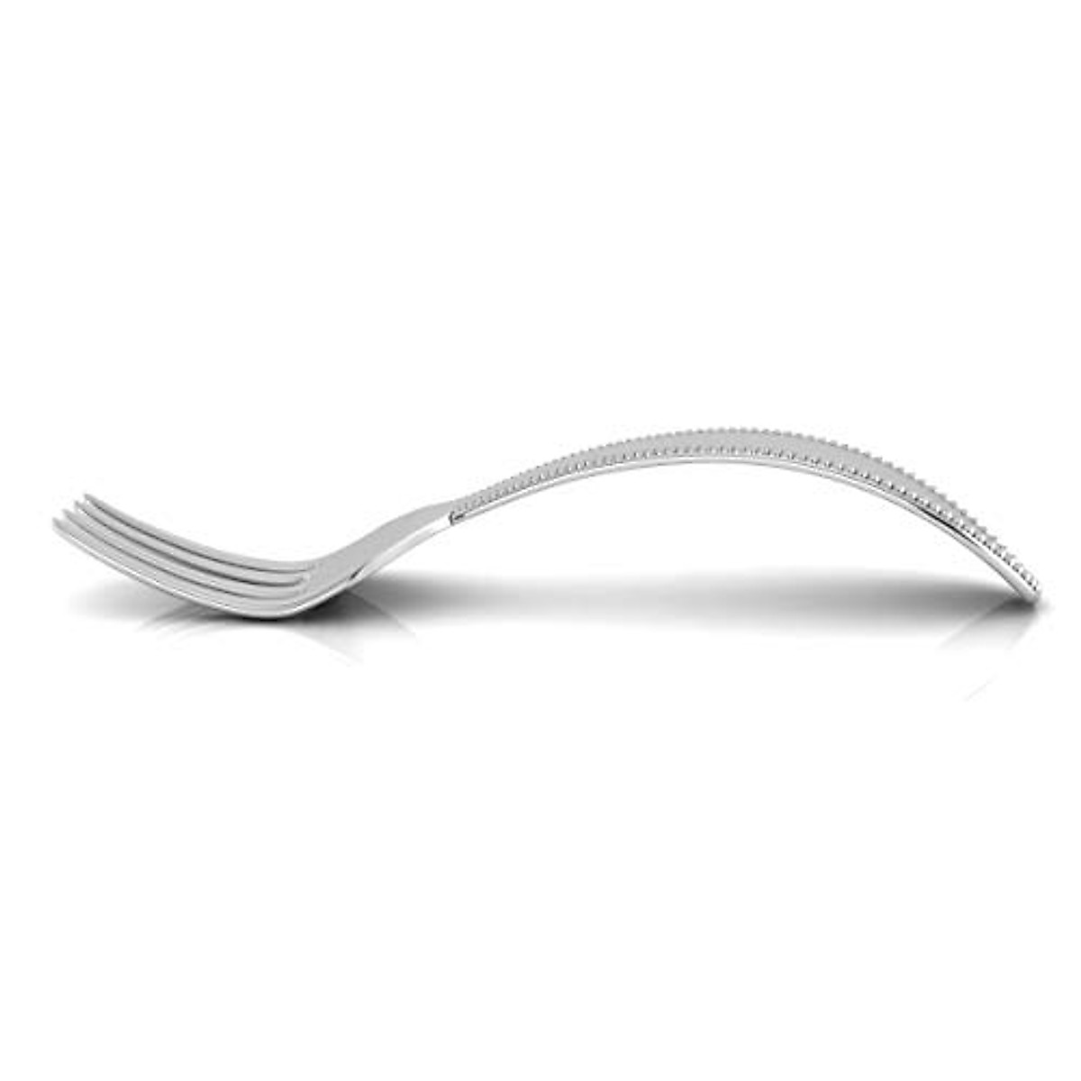 Krysaliis Sterling Silver Beaded Feeding Baby Spoon - Premium Quality Food Grade Standard .925 Solid Sterling Silver Spoon - Engravable Gift For Baby with a Beautiful Gift Box
