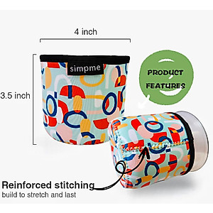 simpme Ice Cream Sleeve Neoprene Sleeve for Ninja Ice Cream Cups, Compatible with NC301 NC300 NC299AMZ Series Ice Cream Maker Containers -(Mix, 4-Pack)