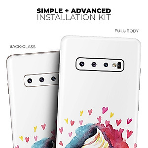 DesignSkinz Love, Cupcakes, and Watercolor Protective Vinyl Decal Wrap Skin Cover Compatible with The Samsung Galaxy S20 (Screen Trim & Back Glass Skin)