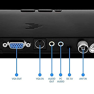 Hilitand TV Box AV to VGA TV Box, TV Box VGA Tuner, Builtin Speakers, Support 1920 * 1200 Resolution, Support LCD, LED Widescreen and CRT Display(U.S. regulations, Transl)