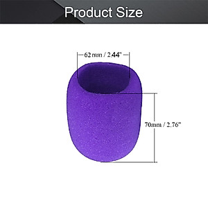 Fielect 2Pcs Microphone Cover Sponge Foam Mic Cover Handheld Microphone Windscreen Shield Protection Micro Foam Filter Purple for KTV Broadcasting