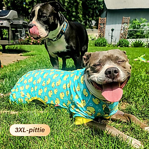 KYEESE Dog Pajamas Yellow Ducks Dog Onesie Dog Coat Dog Pajamas Large Sized Dog Soft Dog Costume Dog Clothes Dog Surgery Recovery Suit Dog Body Suits After Surgery Cat Clothes Large Dog Pajamas
