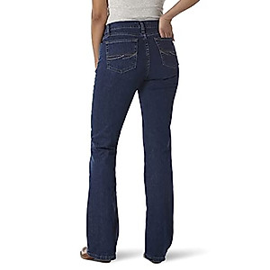 Wrangler womens Real Wrangler Classic Fit Mid Rise Boot Cut jeans, Casted Blue Indigo, 12 1 US