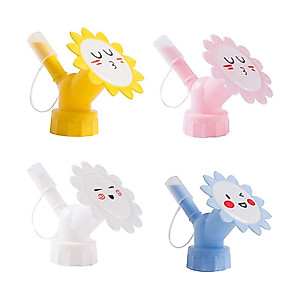Hemoton Hydro Jug Water Bottle 4pcs Bottle Cap Sprinkler Flower Shaped Bottle Watering Spout Plant Plastic Dual Head Bottle Bonsai Watering Can for Flower Seedlings Plant Bonsai Tools