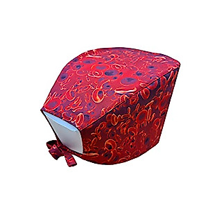 A Striking and Fashion-Forward Headwear with a Bold Skull Design and Red Platelet Accents