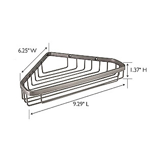 Design House 588921-SS 9.5 inch Modern Wall Mounted Stainless Steel Corner Shower Basket