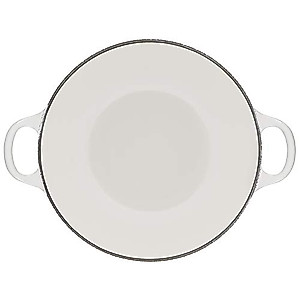 Le Creuset L'Amour Enameled Cast Iron Soup Pot, 2.75 Quarts, White with Heart Applique & Light Gold Knob