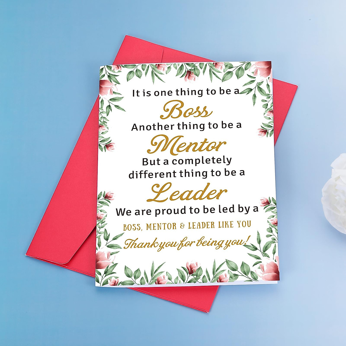 Christmas Appreciation Cards for Coworkers Leaders Boss Day Gifts for Him Her Woman Thank You Gifts for Men Boss Lady Mentor Birthday Funny Gifts for Boss Managers Supervisors Anniversary Leaving