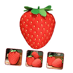 Decor Decorative Cute Adorable Strawberry Fruit Food Kawaii Huggable Soft Red Girls Funny Plushie Cm/inch Pillows Stuffed for Large Accent Hugging Cuddle Pillow Throw
