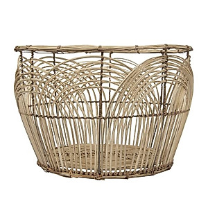 Bloomingville Handmade Decorative Rattan Basket, Natural, Set of 2 Sizes