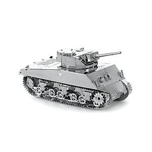 Fascinations Metal Earth Tanks 3D Metal Model Kits - M1 Abrams - Tiger 1 - T-34 - Chi-Ha - Sherman - Set of 5