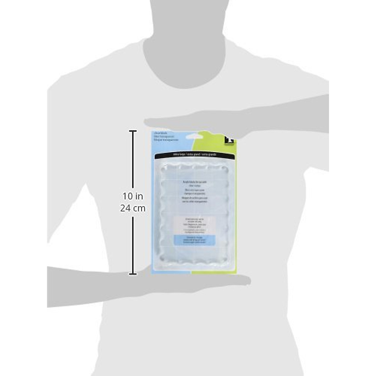 Inkadinkado Extra Large Acrylic Mounting Block for Clear Stamps, 4.5'' W x 6.5'' L