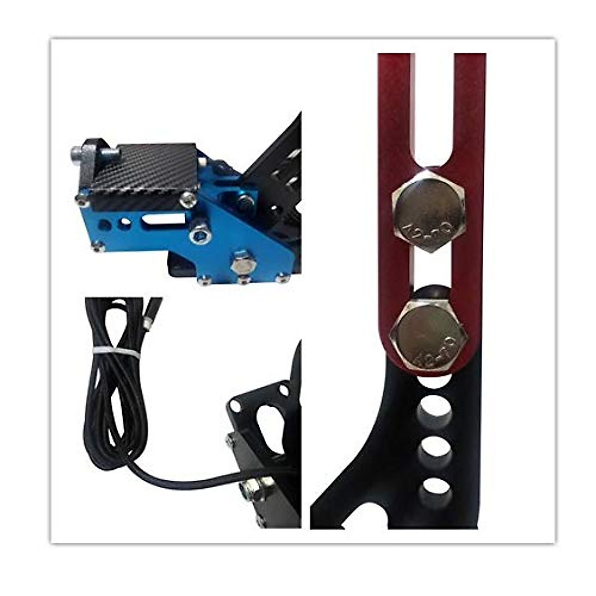 Anngo USB Handbrake PC Windows for Sim Racing Games G25 G27 G29 T500 FANATECOSW Dirt Rally +Clamp (Black Type 2)