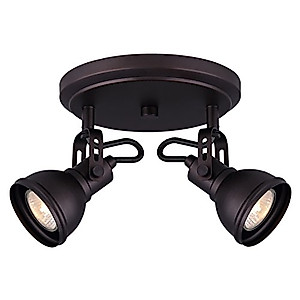 CANARM ICW622A02ORB10 LTD Polo 2 Light Ceiling/Wall, Oil Rubbed Bronze with Adjustable Heads