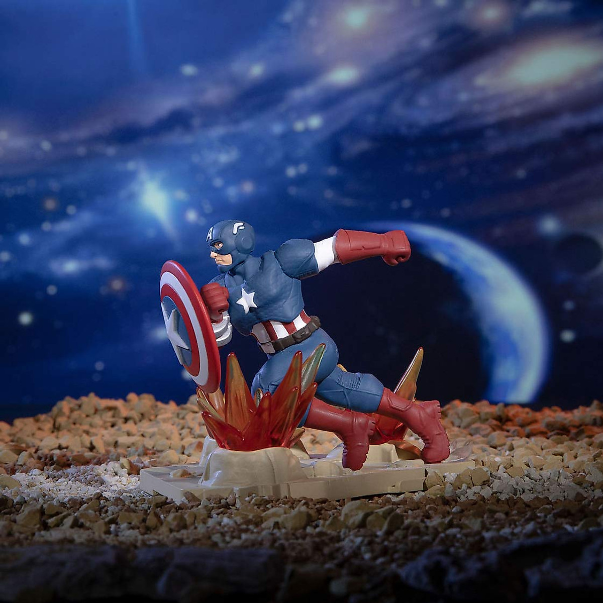 Zoteki Avengers Series 1-4” Captain America Collectible - Inspired by ‘Infinity’ - Collect Them All: Fan Favorite Characters Iron Man, Thor, Hulk, Captain Marvel, Thanos, Mystery Chase Variant