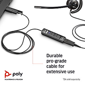 Poly - EncorePro 530 Quick Disconnect (QD) Headset (Plantronics) - Works with Poly Call Center Digital Adapters (Sold Separately) - Acoustic Hearing Protection - Over-the-Ear Wearing Style