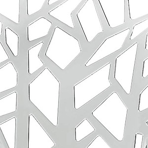 LeisureMod Caswell Cut-Out Tree Design Modern Dining Chairs, Set of 2 (Clear)