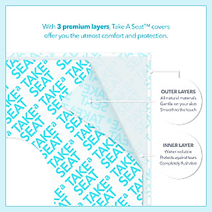 Take A Seat (12 Pack) XL toilet seat covers disposable flushable restroom accessories | everyday & travel essentials for women men kids travel accessories, travel size toiletries, road trip must haves