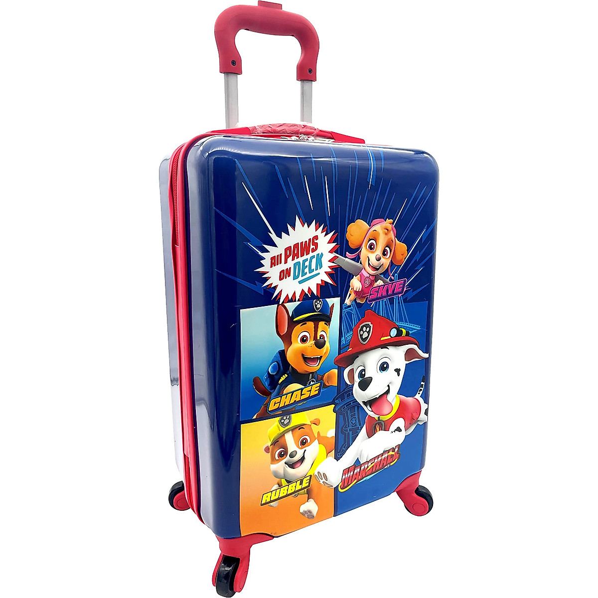 Fast Forward Kids Licensed Hard-Side 20” Spinner Luggage Lightweight Carry-On Suitcase (Paw Patrol) Carry-On 20 Inch