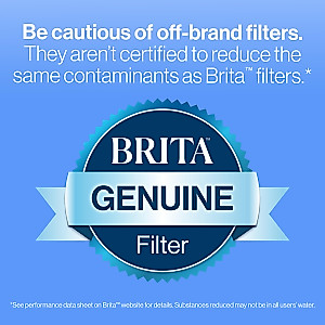 Brita Large Water Filter Pitcher for Tap and Drinking Water with SmartLight Filter Change Indicator + 1 Standard Filter, Lasts 2 Months, 10-Cup Capacity, Black