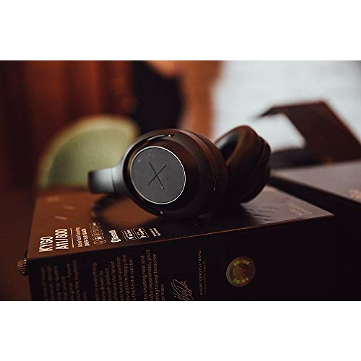 Kygo Life A11/800 | Over-Ear Bluetooth Active Noise Canceling Headphones, aptX® and AAC® Codecs, Built-in Microphone, Memory Foam Ear Cushions, 40 Hours Playback, Kygo Sound App, Pro Line (Black)