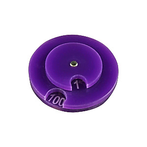 LITKO Circle Combat Dials | Wound Health Tracker | Life Counter | Tabletop Games | Collectible Card Games | Living Card Games | Role Playing Games | RPG | 0-100 (Purple)