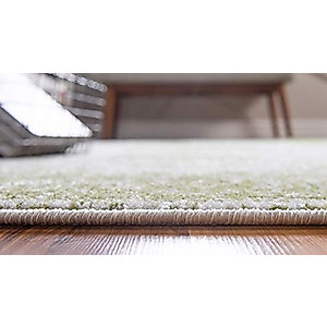 Rugs.com Dover Collection Rug – 2' x 3' Green Low-Pile Rug Perfect for Entryways, Kitchens, Breakfast Nooks, Accent Pieces