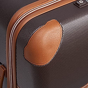 DELSEY Paris Chatelet Hardside 2.0 Luggage with Spinner Wheels, Chocolate Brown, Checked-26 Inch Trunk
