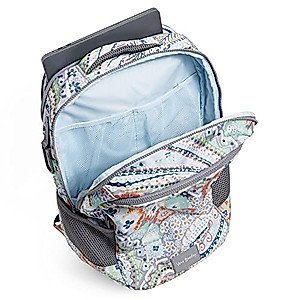 Vera Bradley Women's Recycled Lighten Up Reactive Grand Backpack, Citrus Paisley, One Size