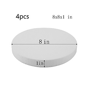FFchuanhe 4 Pack Foam Circles for Crafts, Polystyrene Round Foam Discs (8×8×1 in) for DIY Projects, Decorations, Modeling, Christmas Decoration