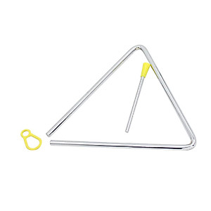 Music Triangle, Children Music Enlightenment Musical Percussion Instrument Steel Triangle with Striker(8inches)