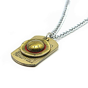MEETCUTE Anime One Piece Luffy Skeleton The Straw Hat Pirates Rope Chain Pendant Necklace Cap Cosplay for Boys Men