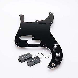 Guitar Prewired Loaded Pickguard for Fender Precison P Bass Part Black